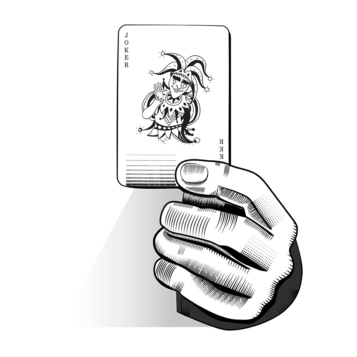 Vector of hand holding playing card, an Illustration by rawpixel