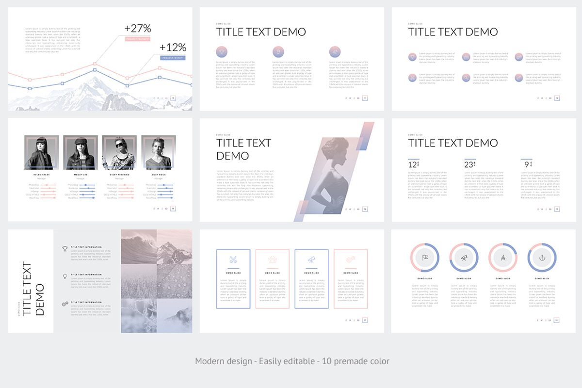 Mirror Modern PowerPoint Template, a Presentation Template by HiSlide.io