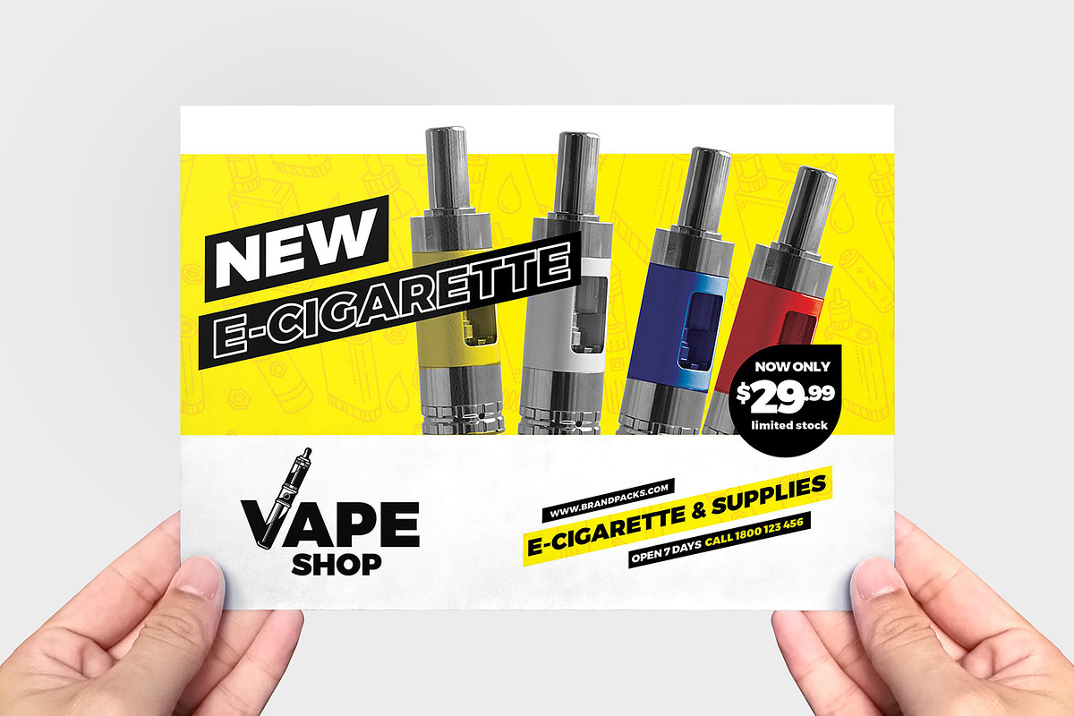 Vape Shop Templates Pack, a Flyer Template by BrandPacks