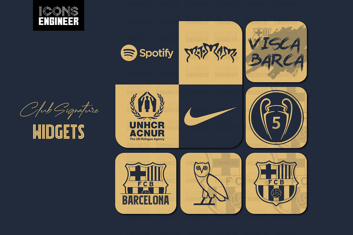 Barcelona Icon Pack | Away Kit, an Icon by IconsEngineer