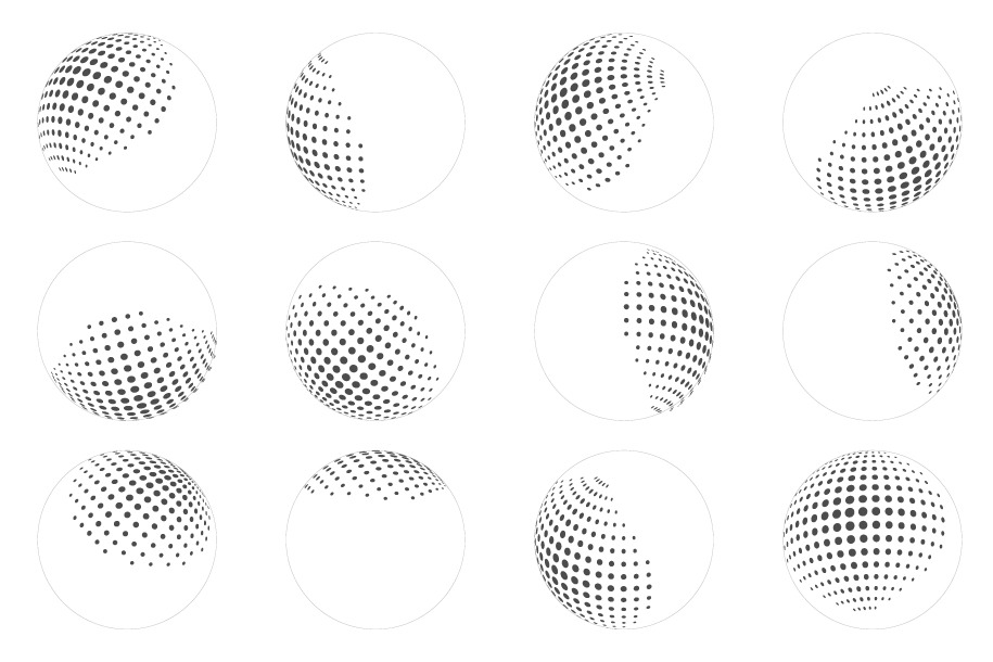 Dot ball sphere abstract design, a Texture Graphic by Meiluns shop
