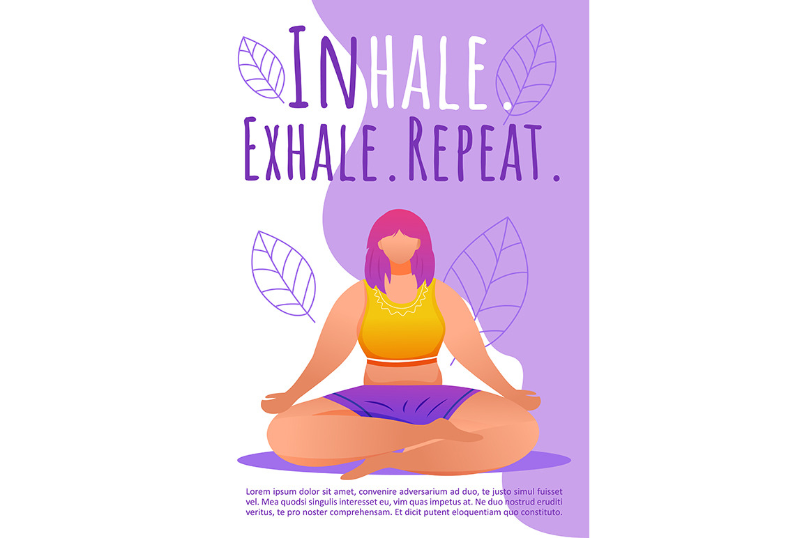 Breathing exercises brochure, a Poster Template by The img | Creative ...