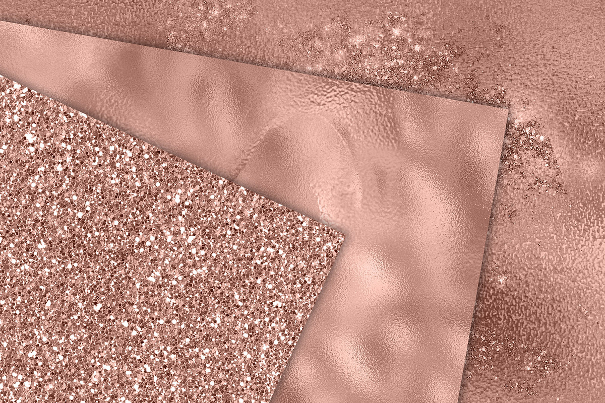 Rose Gold Digital Paper, a Texture Graphic by Digital Curio
