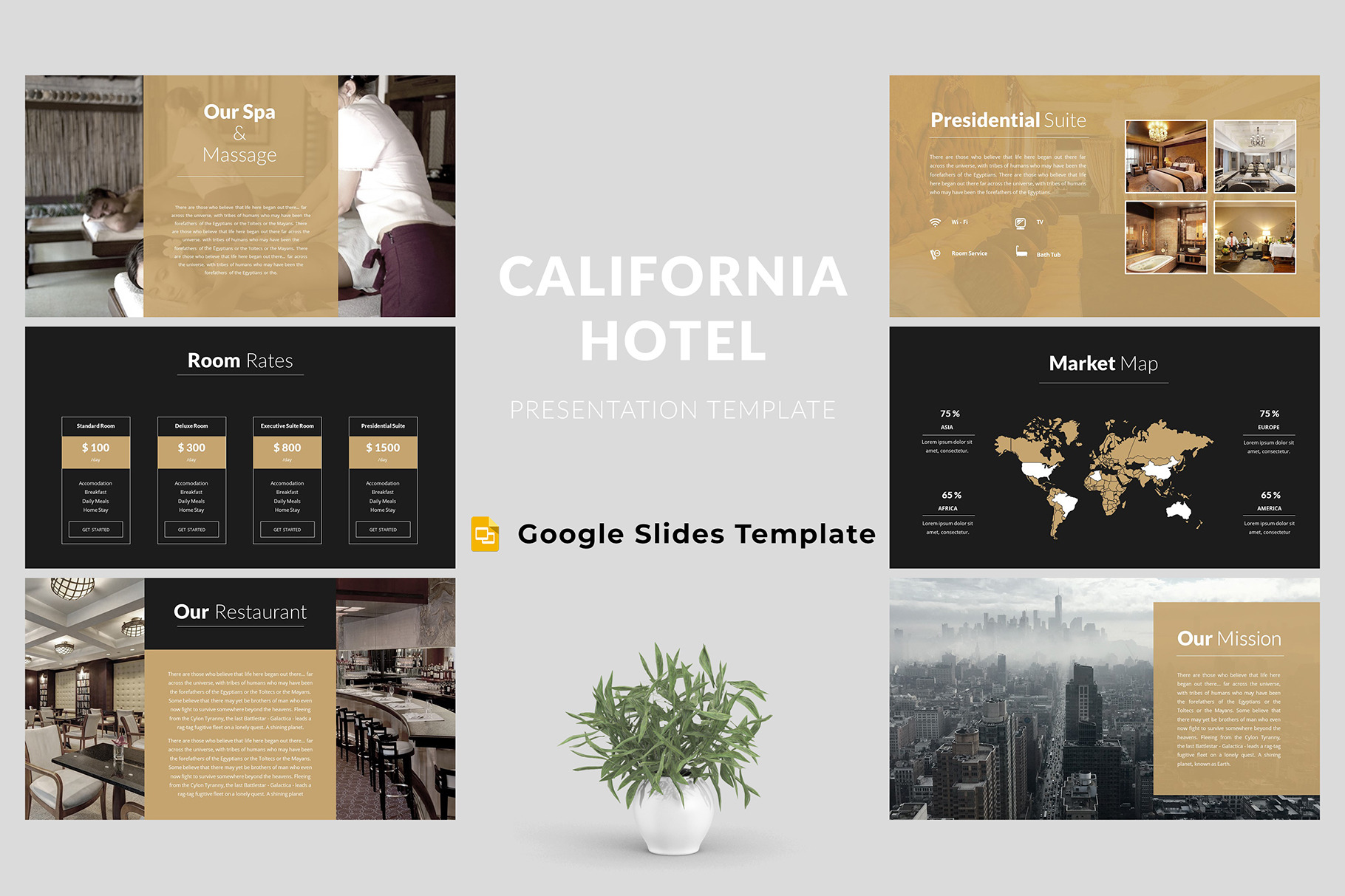 Hotel Google Slides Template, a Presentation Template by Incools Stokie ...