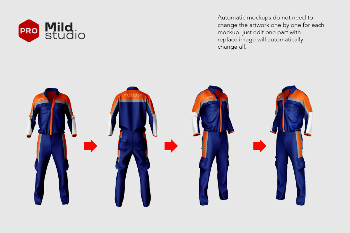 Worker Uniform Mockup, a Hoody Mockup by Mildstudio