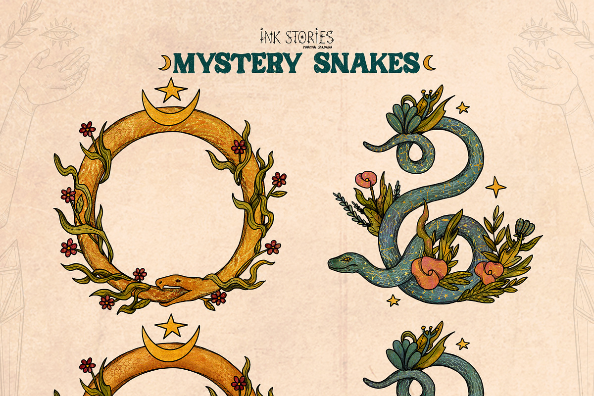 Mystery Snakes, an Animal Illustration by Ink Stories