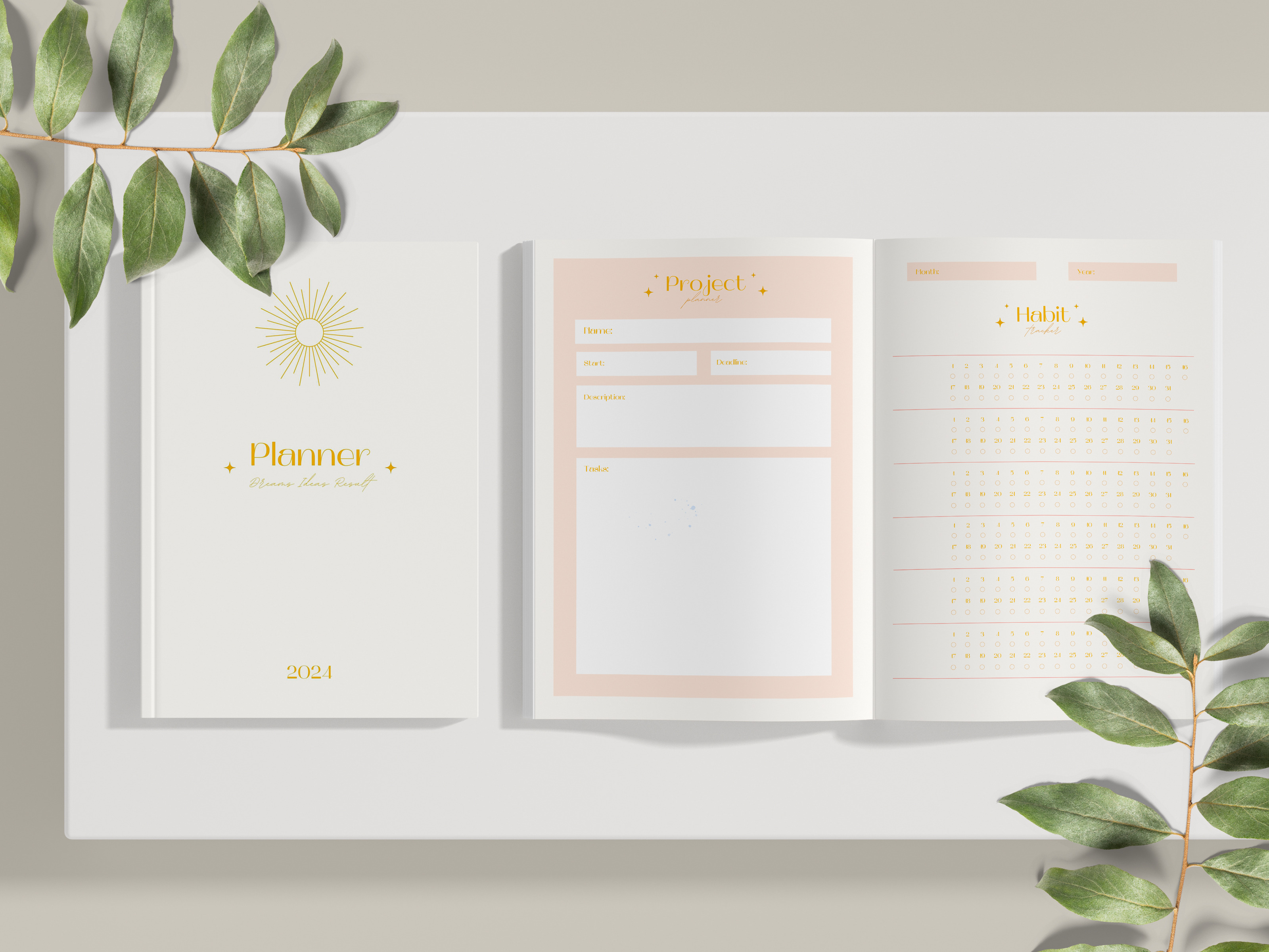 Planner Sun&Star, a Templates & Theme by GreatPeachy