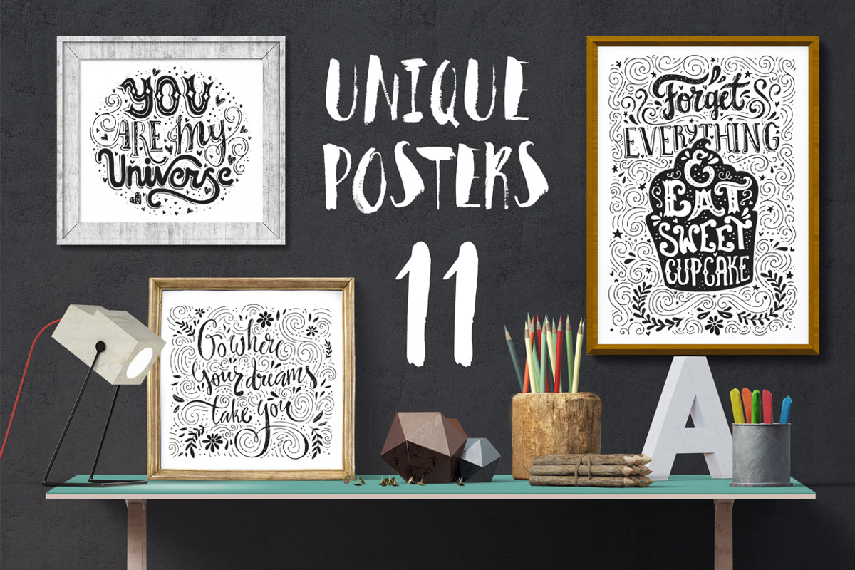 11 Hand Lettering Quotes, a Decorative Illustration by Favete Art ...