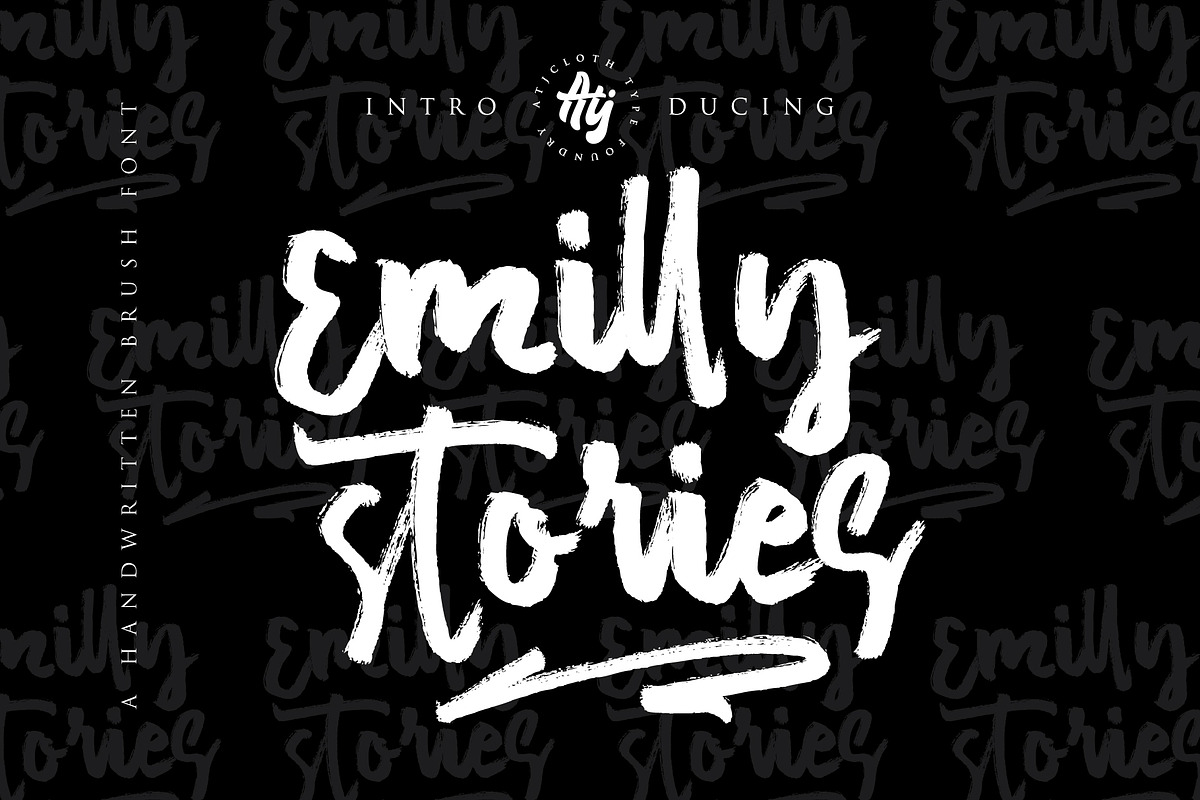 Emilly Stories, a Script Font by Atj.std