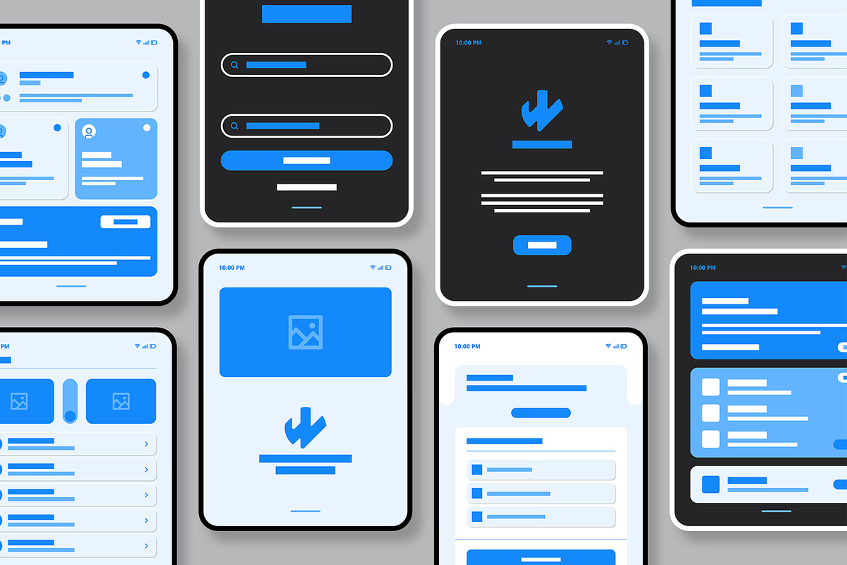 Futuristic Tablet App Wireframe