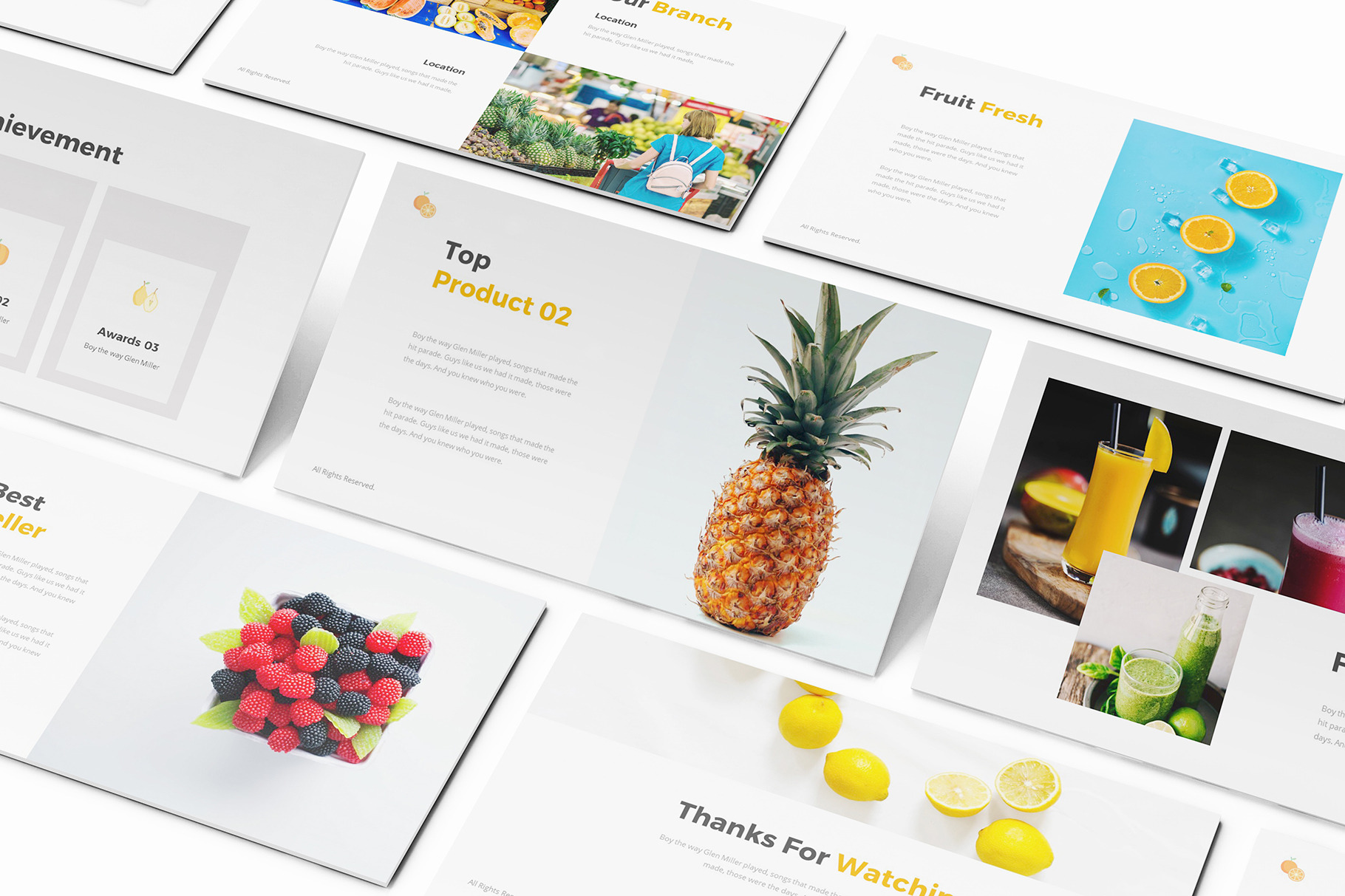 Fruit Store Powerpoint Template, a Presentation Template by Formatika ...