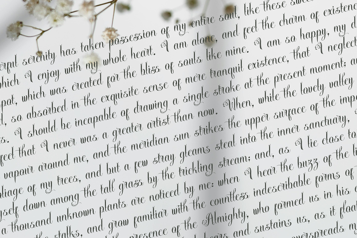 Hentagie Classic Script, a Script Font by madeDeduk