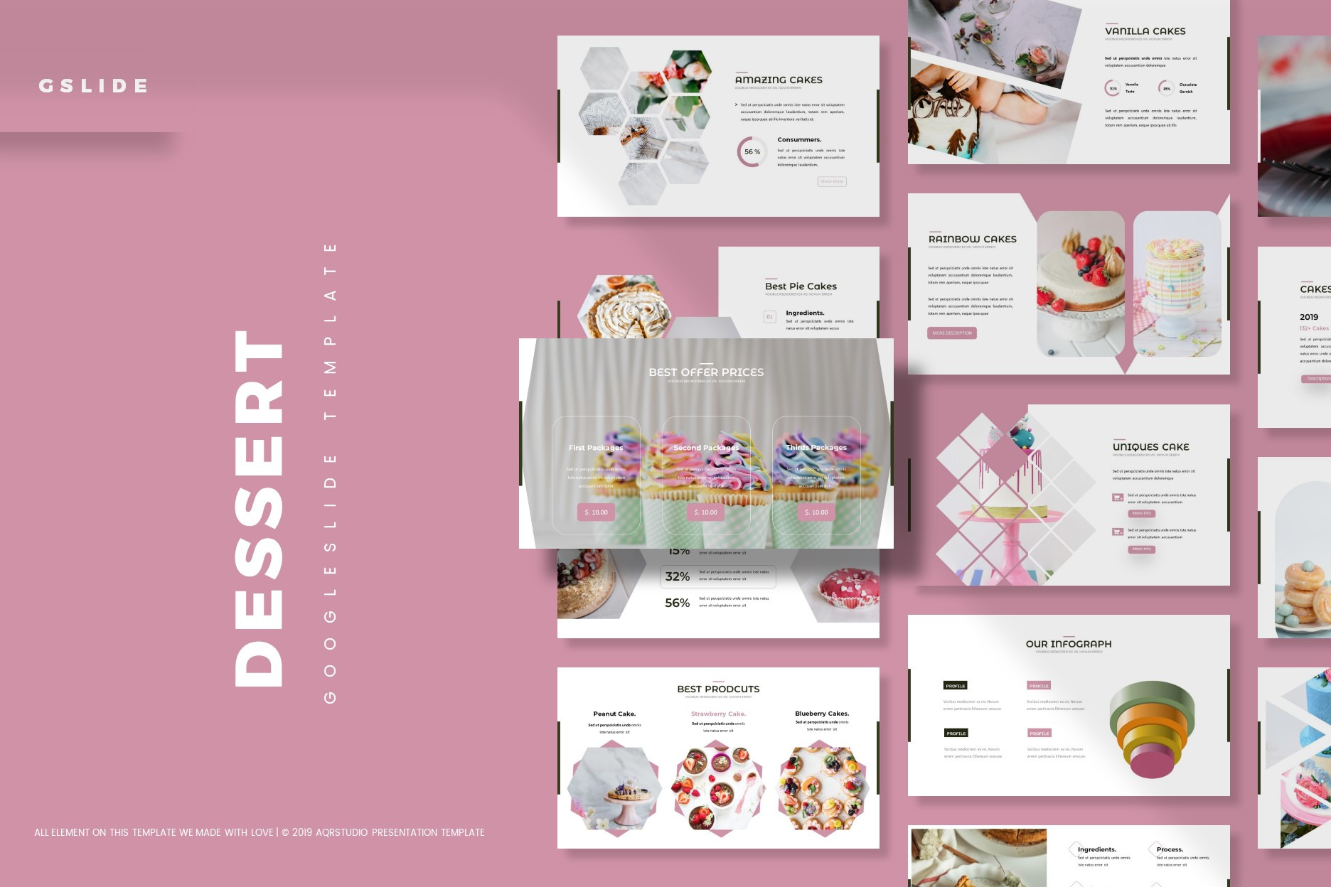 Dessert - Google Slides Template, a Presentation Template by AQR Studio