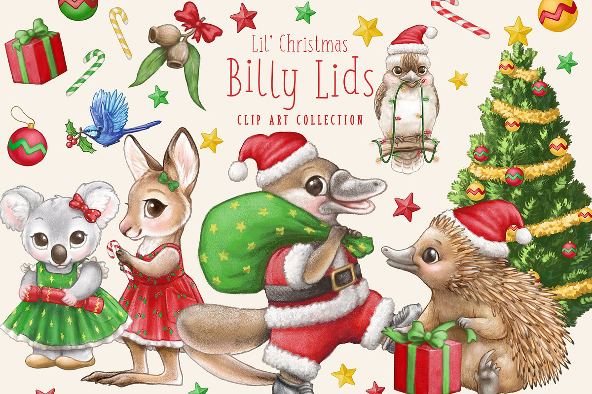 Australian Christmas Animal Clip Art, an Animal Illustration by Clip ...