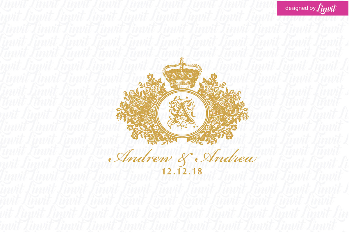 Vintage Wedding Logo, a Branding & Logo Template by LinvitInstant ...