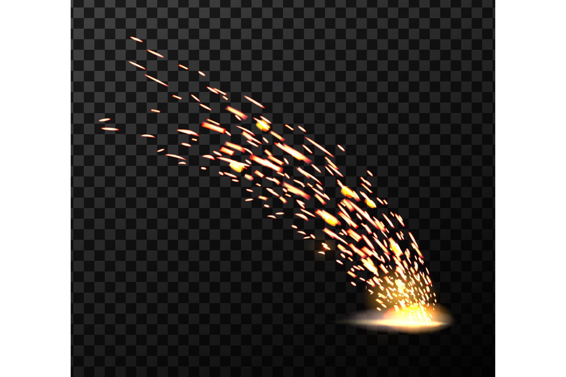 Welding metal fire sparks., a Technology Illustration by HAPPY VECTOR