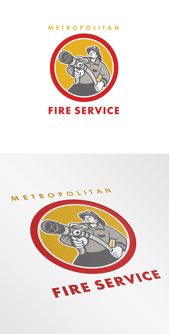 Metropolitan Fire Service Logo, a Branding & Logo Template by patrimonio
