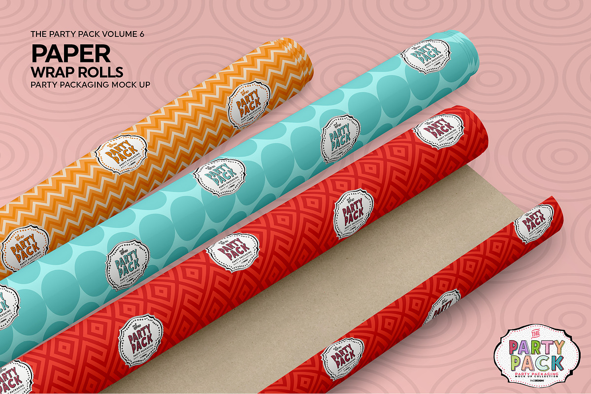 Vol.6 Party Packaging MockUps, a Product Mockup by INCDesign