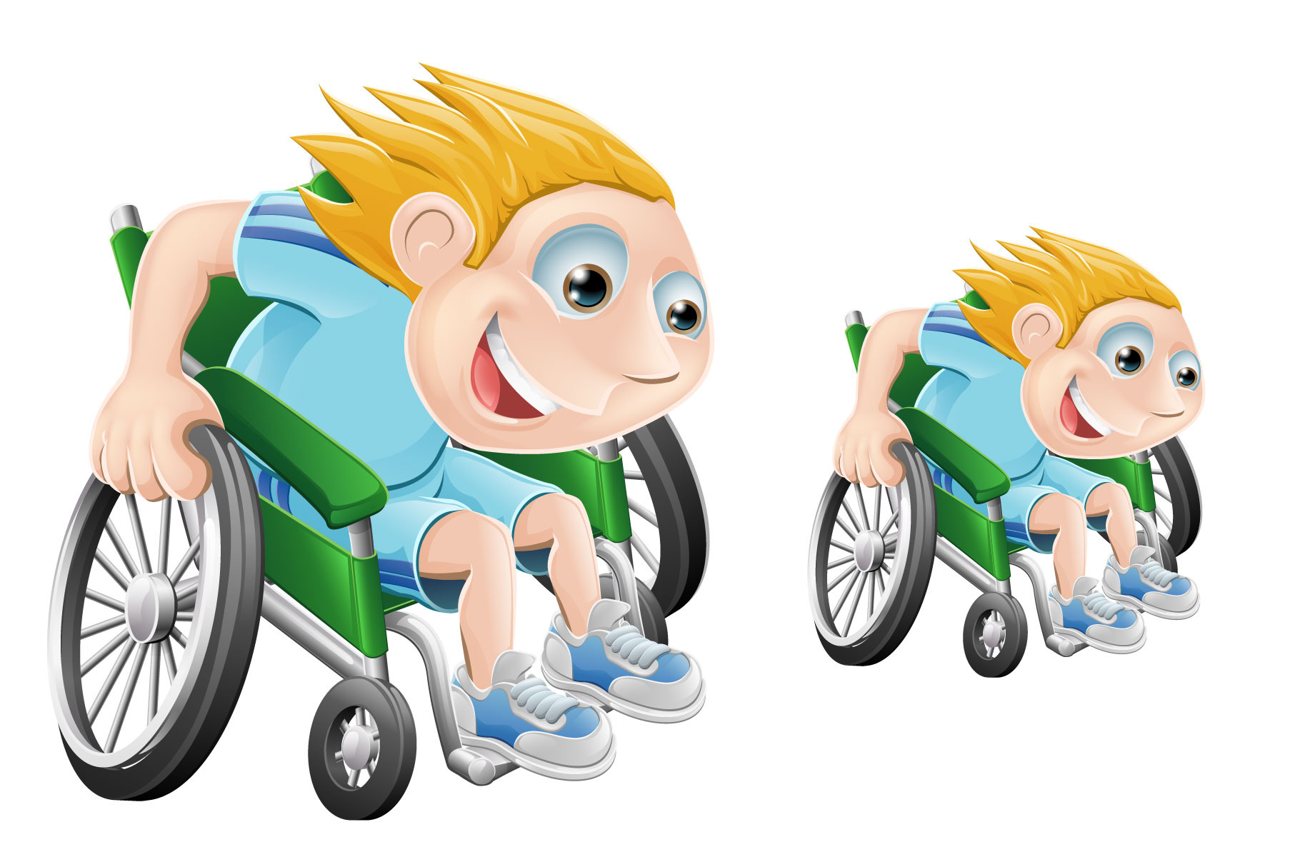 Wheelchair racing cartoon Vector, an Illustration by Vector Portal