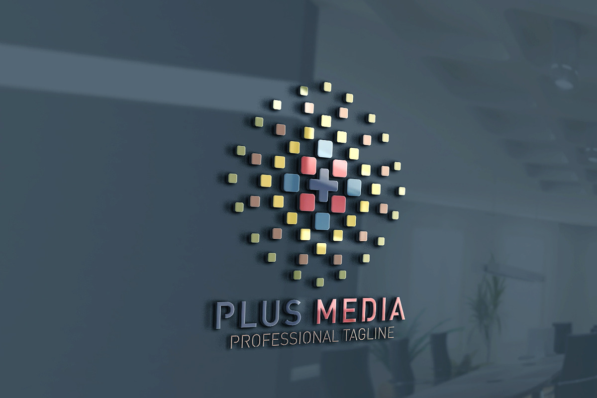 Plus Media Logo, a Branding & Logo Template by essegraphic