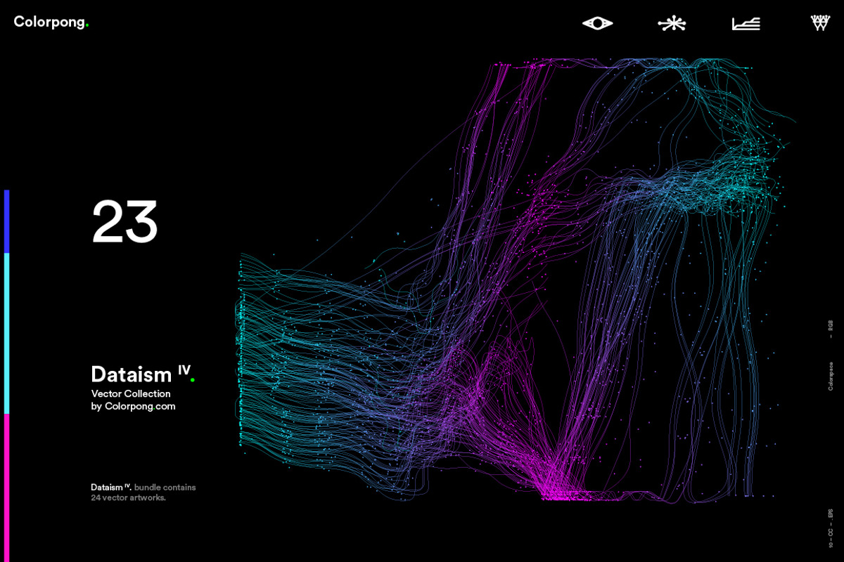 Dataism IV - Vector bundle, a Technology Illustration by Colorpong