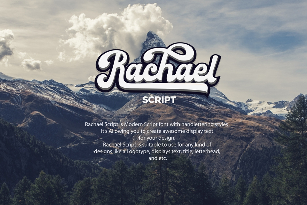 Rachael Script + Bonus Font, a Script Font by Debut Studio
