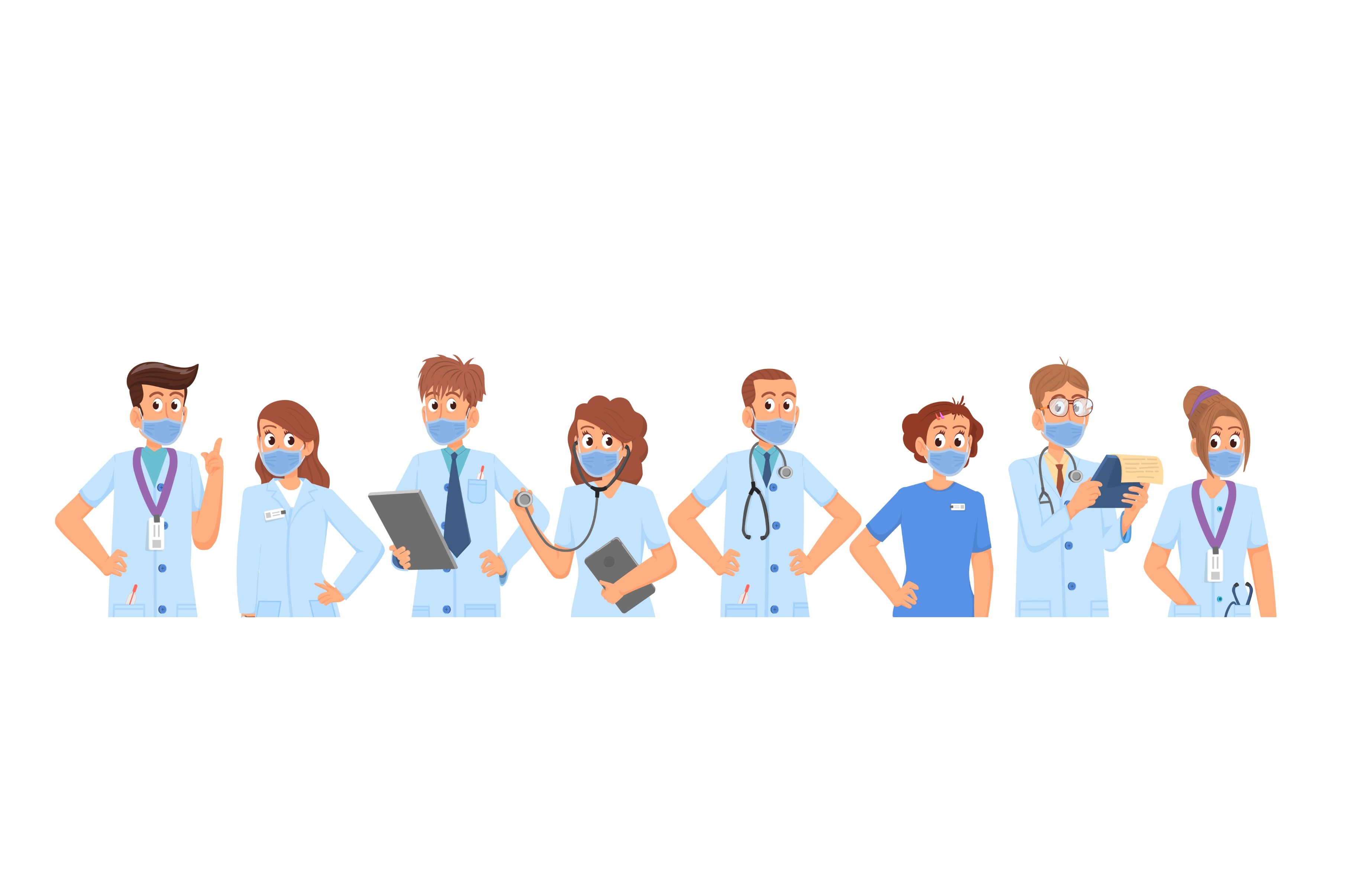 Medical team together. Hospital | Graphics ~ Creative Market