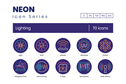 70 Lighting Icons | Neon, an Icon by Flat Icons