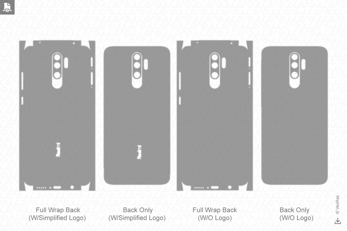 Redmi Note 8 Pro 2019 Skin Template, an Illustration by VecRas