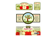 Advertising poster apple jam label, a Food Illustration by VectorsBang