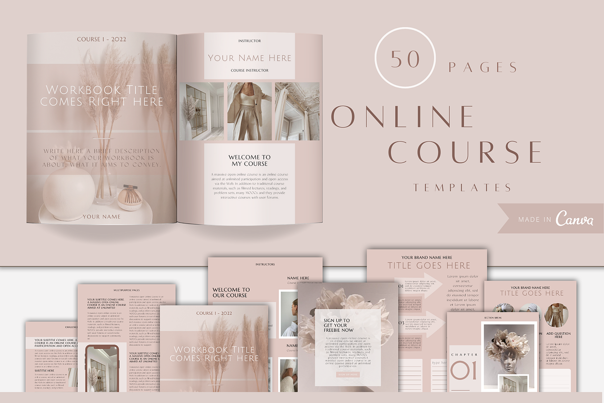 Online Course Templates Canva, a Magazine Template by BRANDcontent