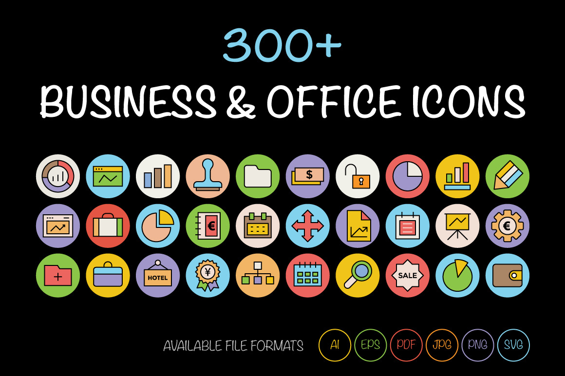 300+ Business and Office Icons, an Icon by Vectors Market