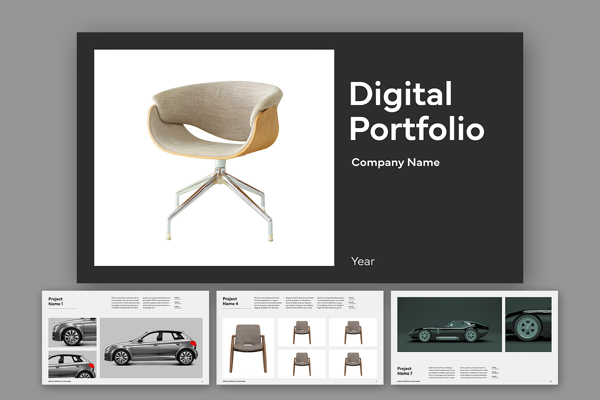 Digital Portfolio Layout, a Presentation Template by tomsarraipodesign