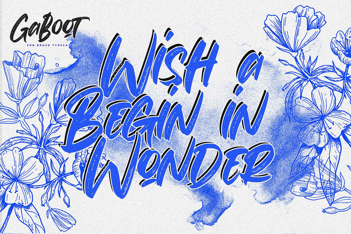 Gaboot – Fun Brush Typeface