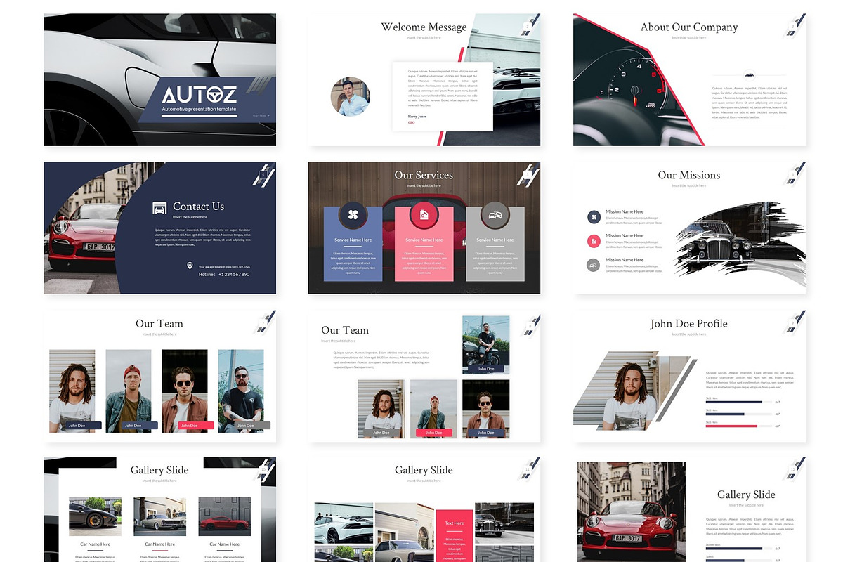 Autoz - Powerpoint Template, a Presentation Template by AQR Studio