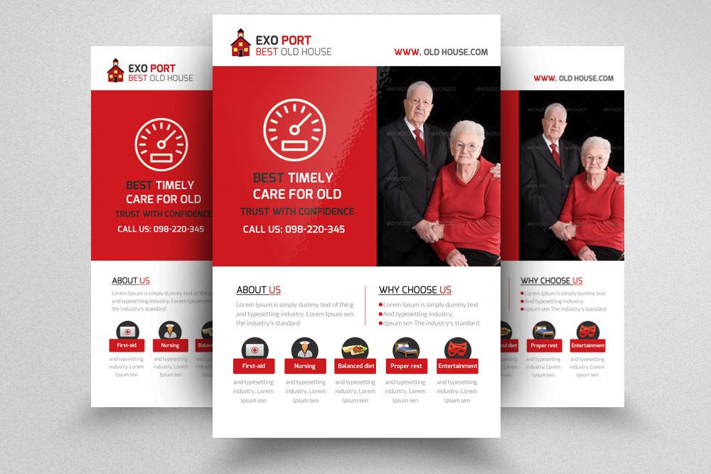 Old Home Flyer Template, a Flyer Template by Psd Templates