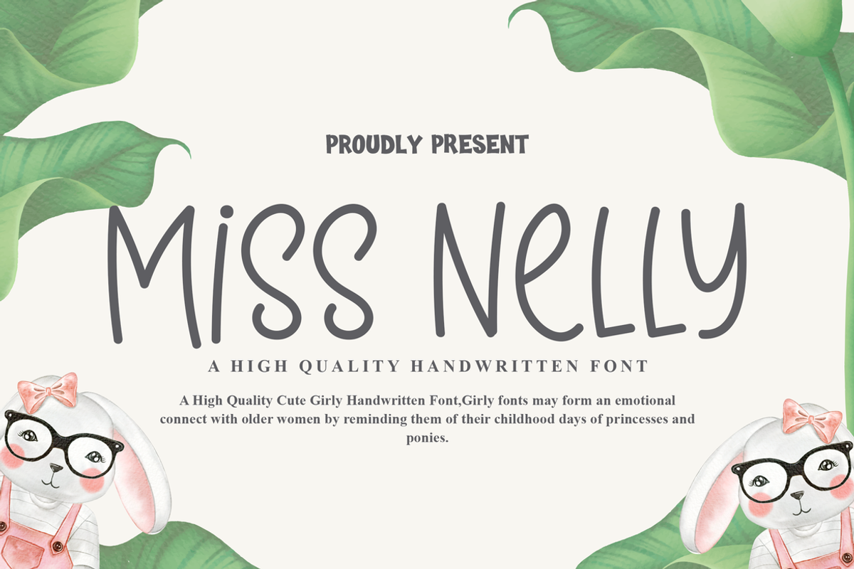 Miss Nelly - Handwriting Font