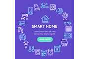 Smart Home Round Design Template, an Object Illustration by More Shop