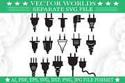Plug SVG, Plugs, Work, Current SVG, an Object Graphic by VectorWorlds