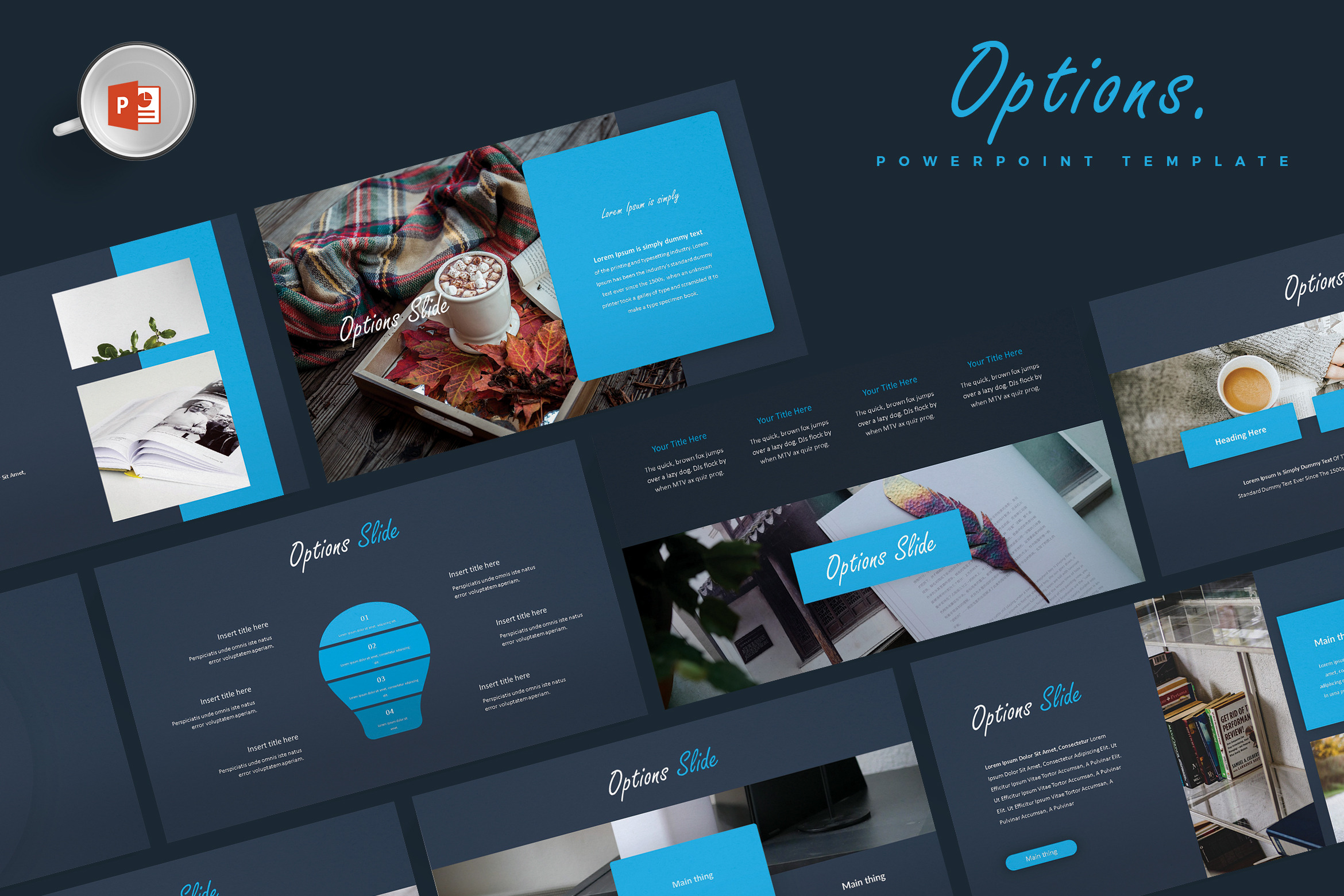 Options - Powerpoint Template, a Presentation Template by AQR Studio