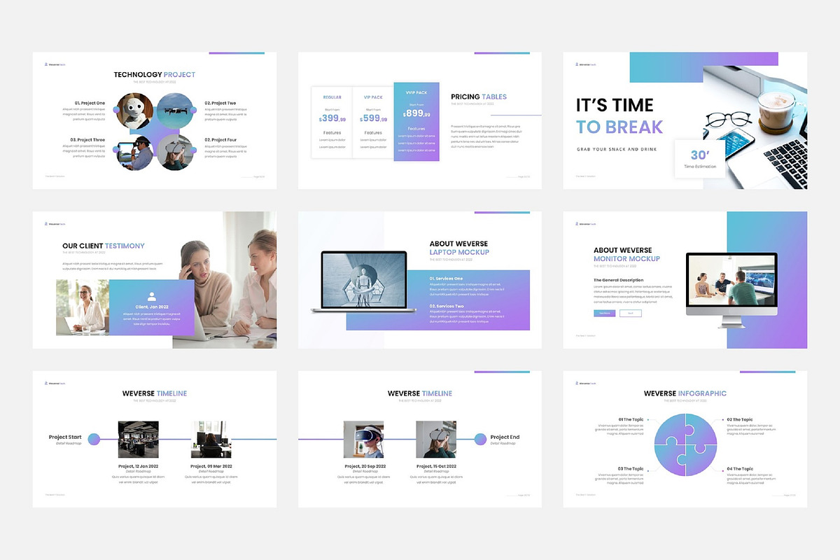 Weverse - IT Technology Powerpoint, a Presentation Template by Haidezign