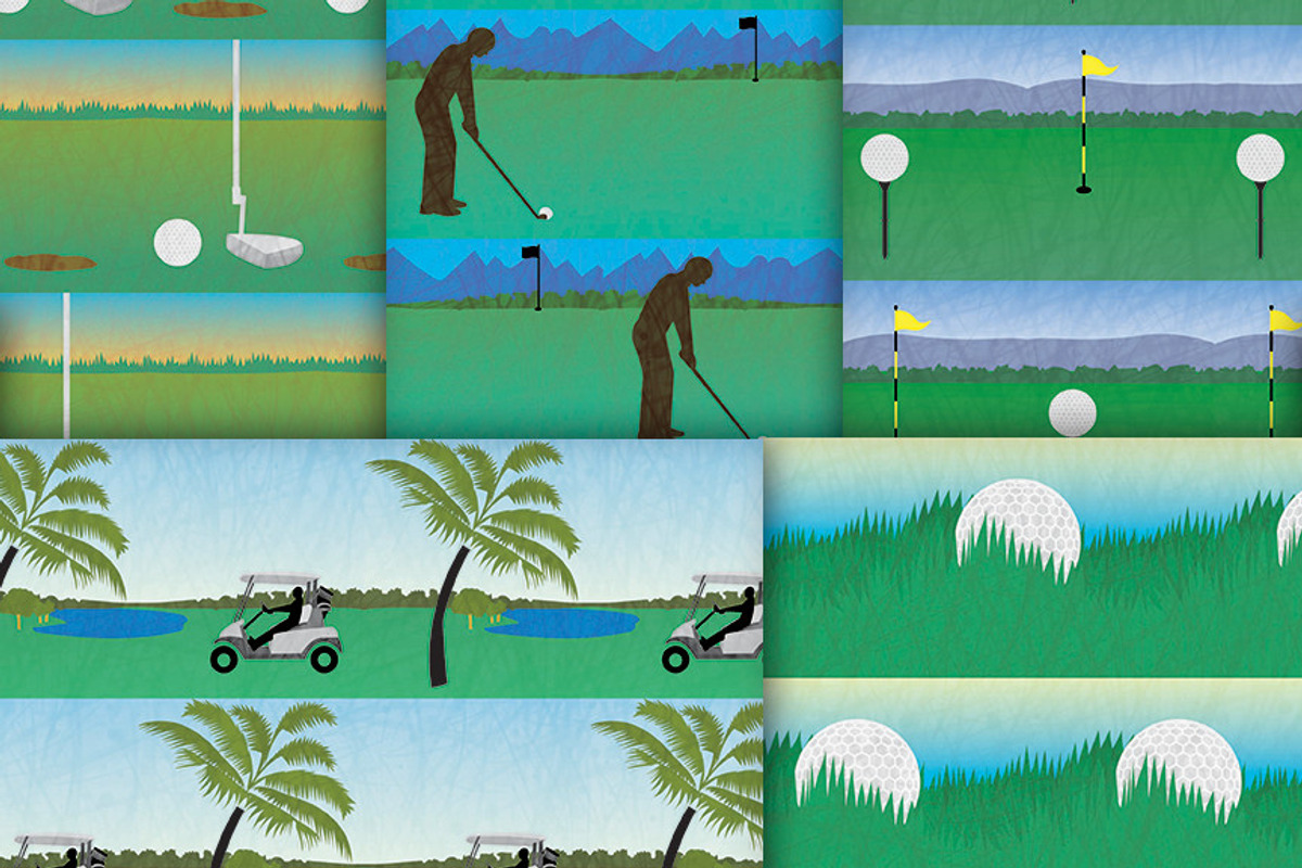 Golf Digital Paper Pack, a Pattern Graphic by VizualStorm