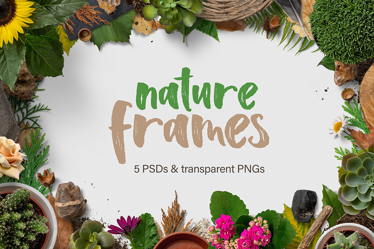 5 Nature Frames, an Object Graphic by h3design