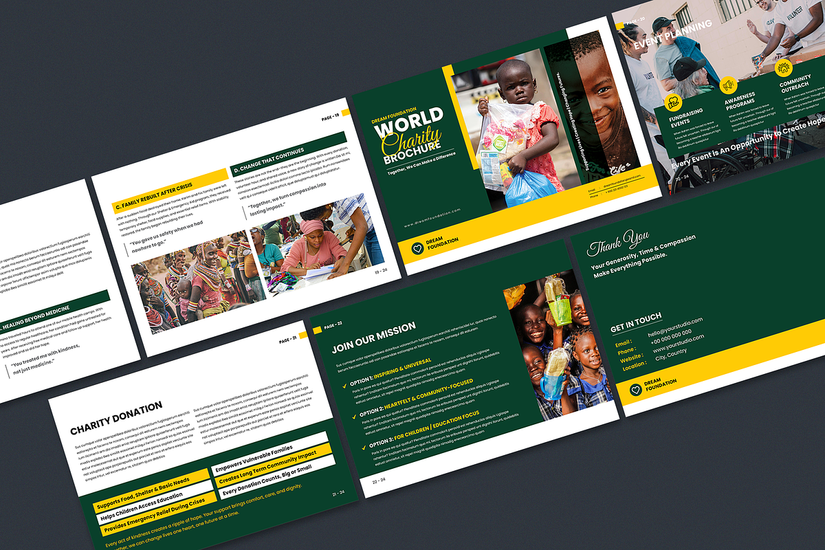 Charity Brochure | Canva, a Brochure Template by ArtisticLand