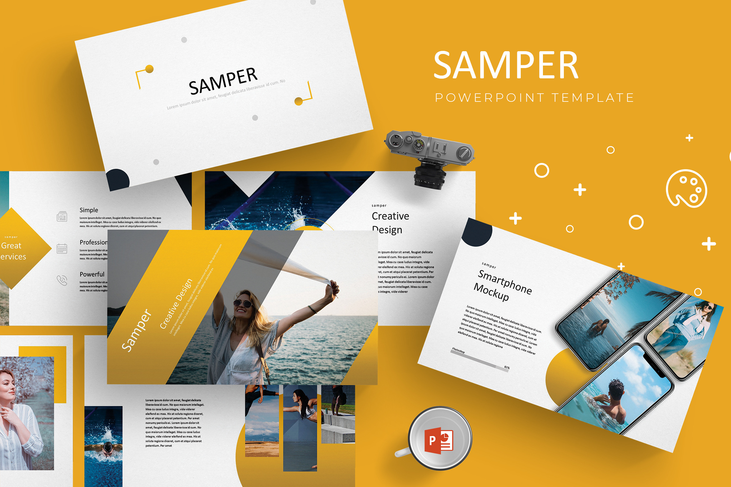 Samper - Powerpoint Template, a Presentation Template by AQR Studio