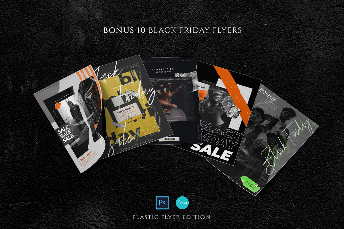 BUNDLE Black Friday Promotional Pack, a Social Media Template by Eviory