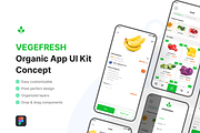 Organic App UI Kit, an UI Kit Template by iDoodle Studio