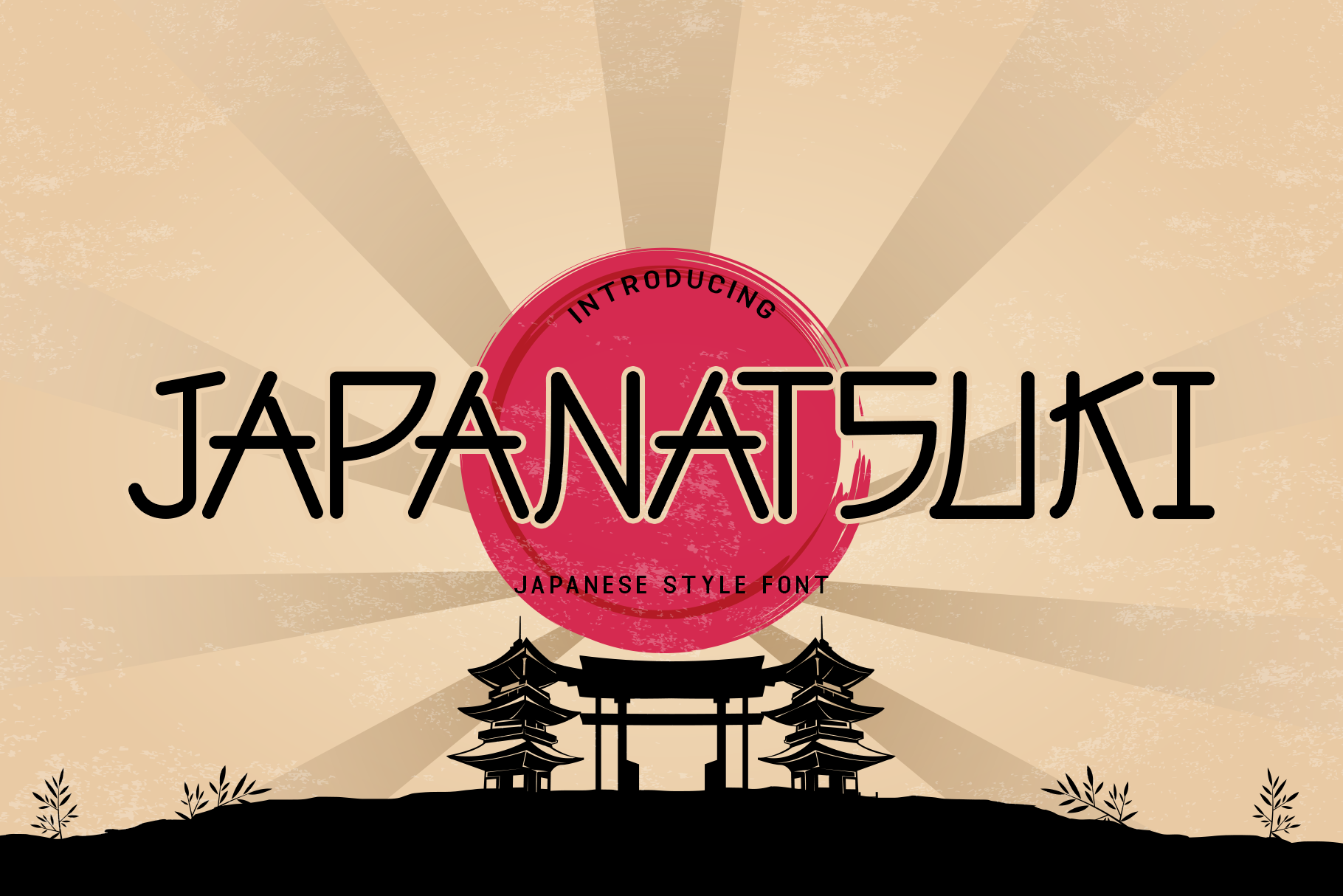 Japanatsuki - Japanese Style Font, a Sans Serif Font by overlaytemplates