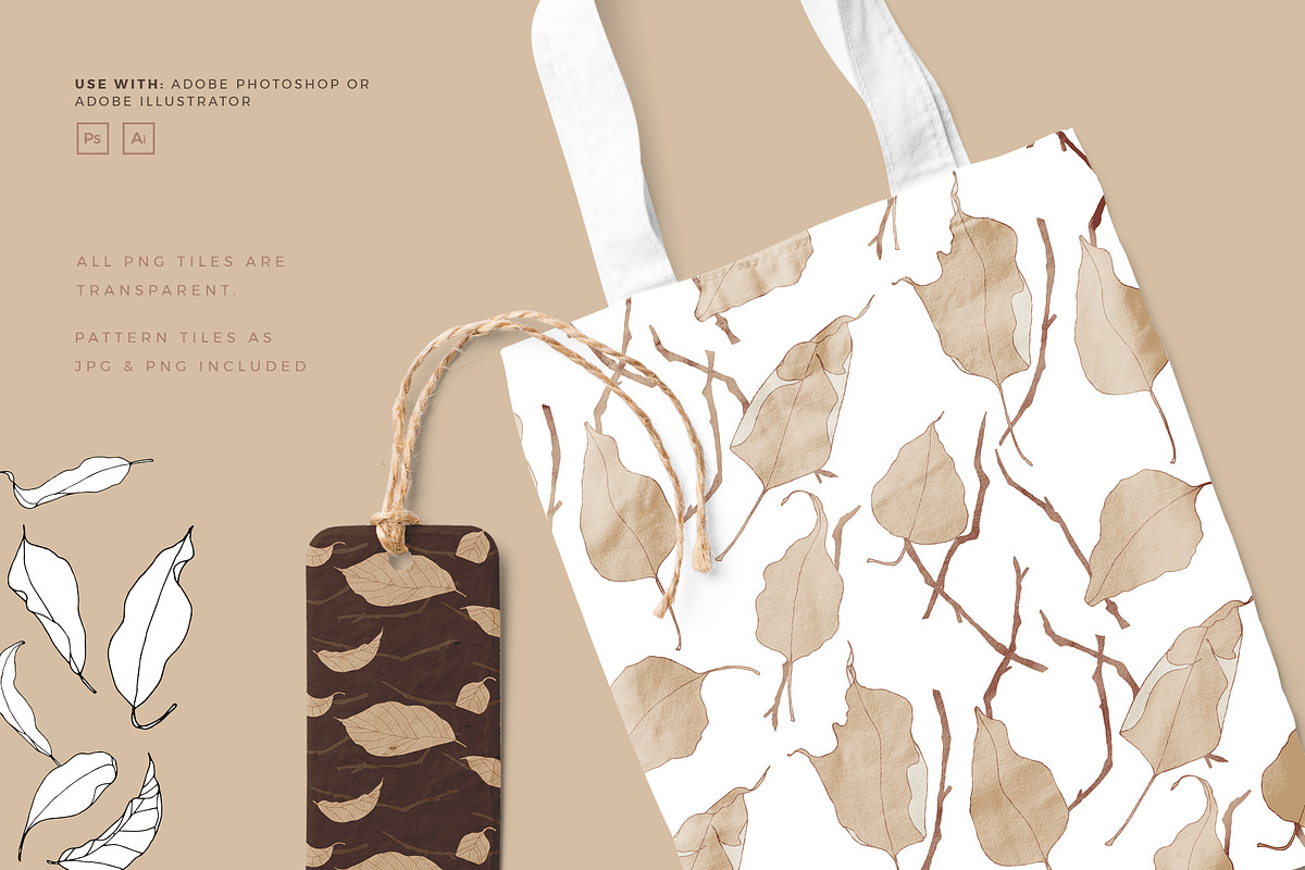 Fall Leaves Seamless Patterns, a Pattern Graphic by Youandigraphics