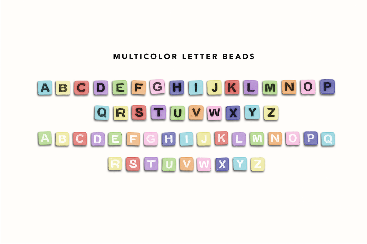 Color Letter Beads - Alphabet Font, a Font by Dynamo Ultima